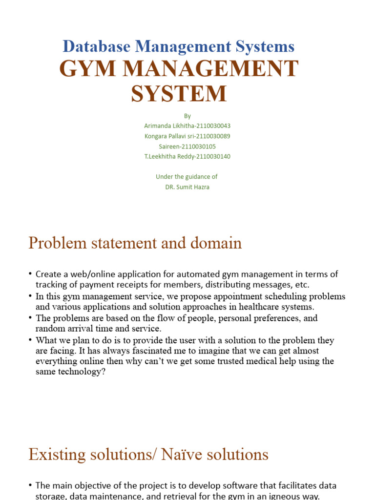 DBMS - Project Review1 Template | PDF | Web Application | Databases