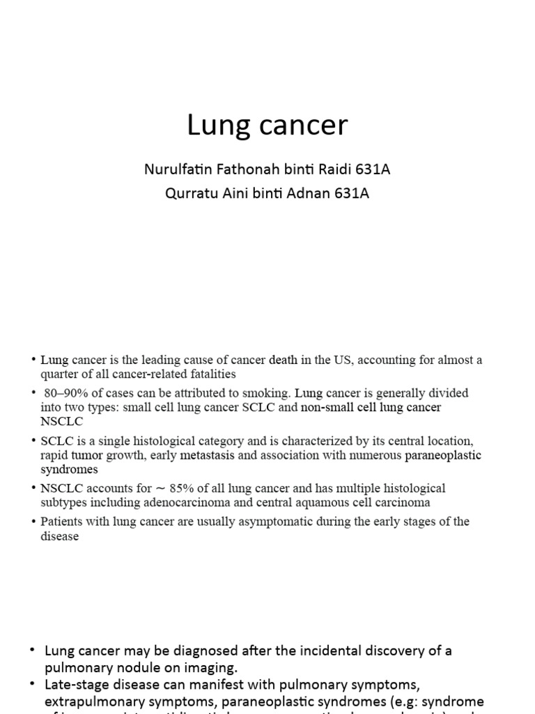 Lung Cancer | PDF | Lung Cancer | Cancer