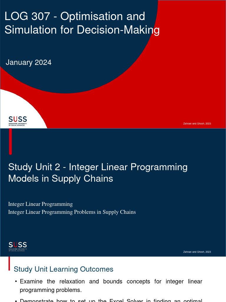 Integer Linear Programming in Supply Chains | PDF | Business