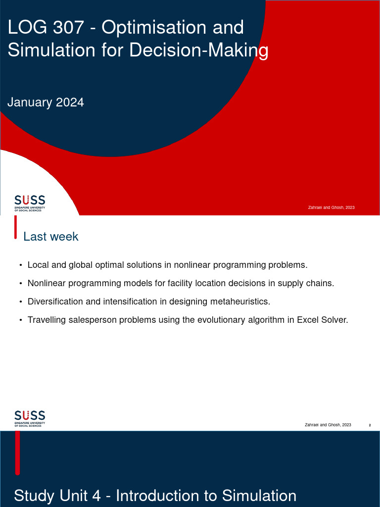 LOG307 Seminar 4 Jan 2024 | PDF | Probability Distribution | Simulation