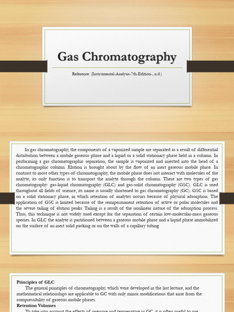 Gas Chromatography | PDF | Gas Chromatography | Chromatography