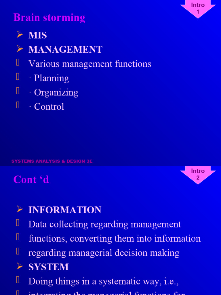 System Analysis And Design Lecture 1 Pdf