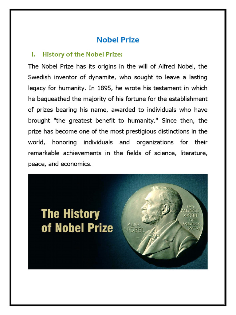 Nobel Prize | PDF | Nobel Prize
