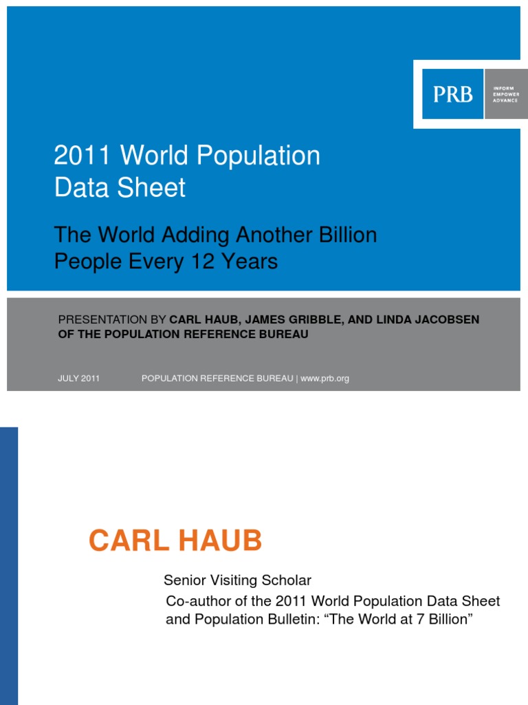 2011 World Population Data Sheet Presentation | PDF | Total Fertility Rate | Race And Ethnicity ...