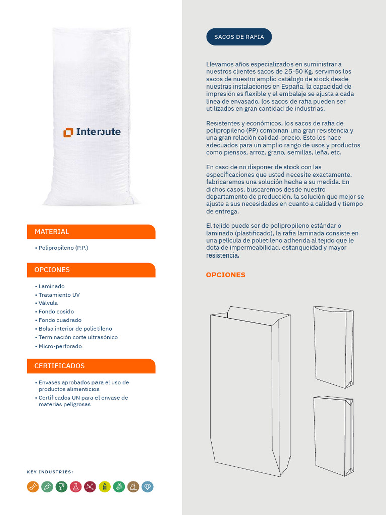 Ficha Saco Rafia | PDF