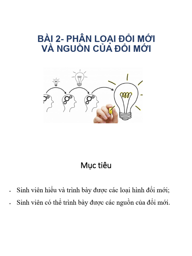 QTDM. Bai 2. Phan Loai Doi Moi Và Nguon Cua Doi Moi - Post | PDF