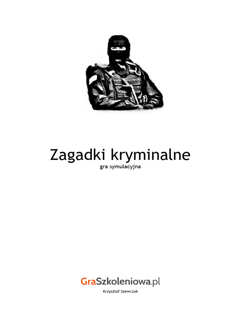 Gra Symulacyjna Zagadki Kryminalne - Graszkoleniowapl - Fragmenty | PDF