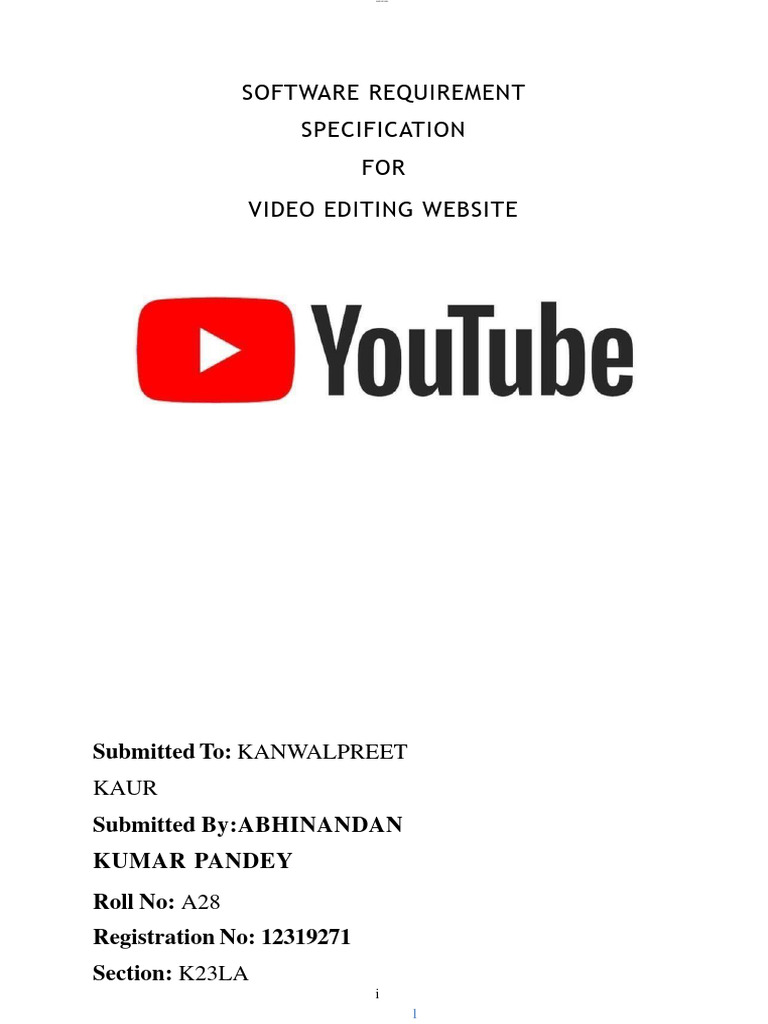 Youtube Srs PDFABHI | PDF | You Tube | Input/Output