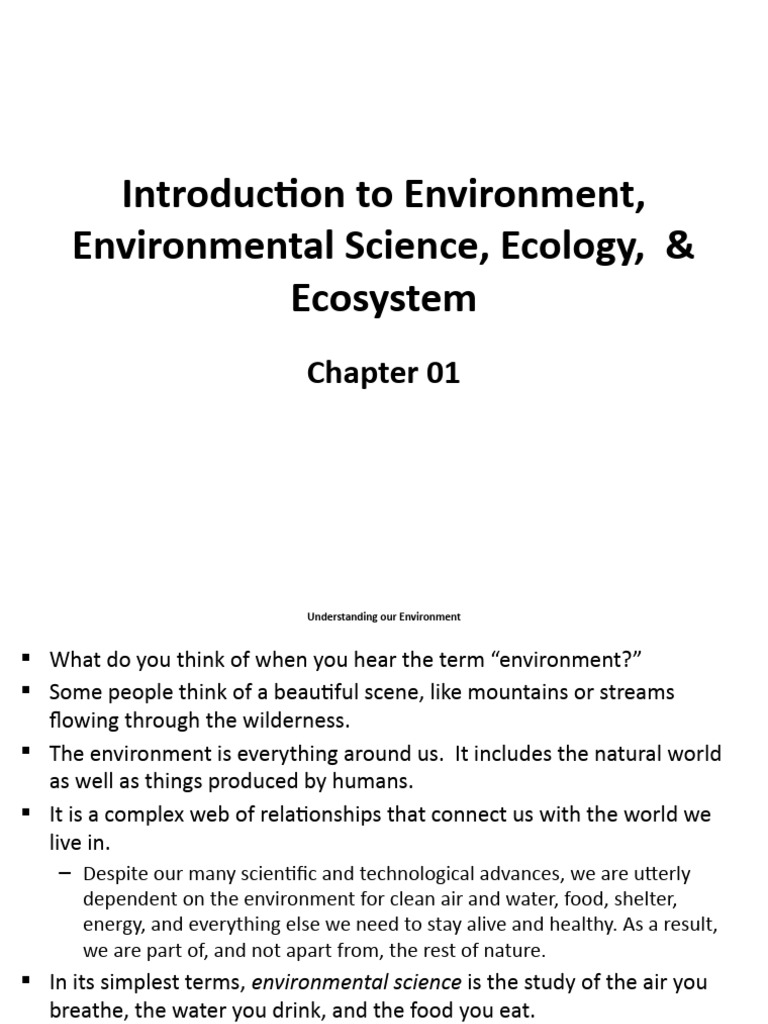 CH 01 | PDF | Natural Environment | Ecosystem