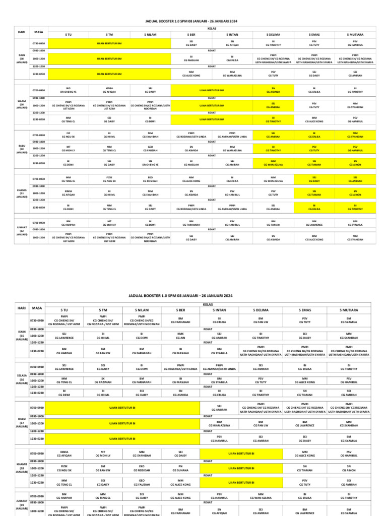 Jadual Pdf