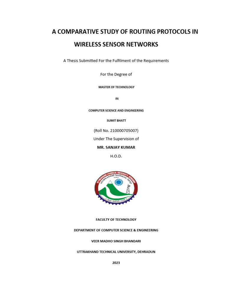 COMPARATIVE STUDY OF ROUTING PROTOCOLS | PDF | Wireless Sensor Network | Network Topology