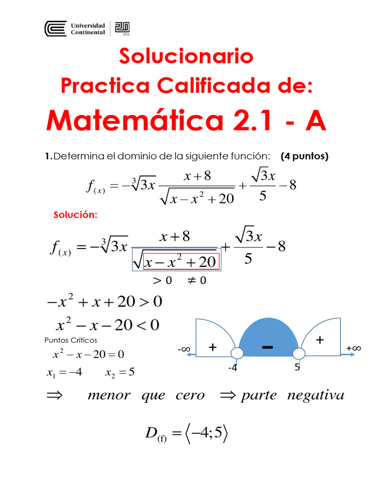 Solucionario - PC2 - A - 2023 - 20 | PDF | Matemáticas
