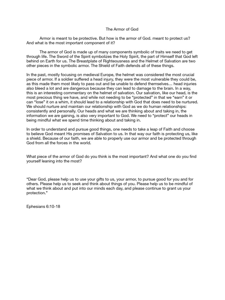 Armor of God Gina Devo 2 | PDF