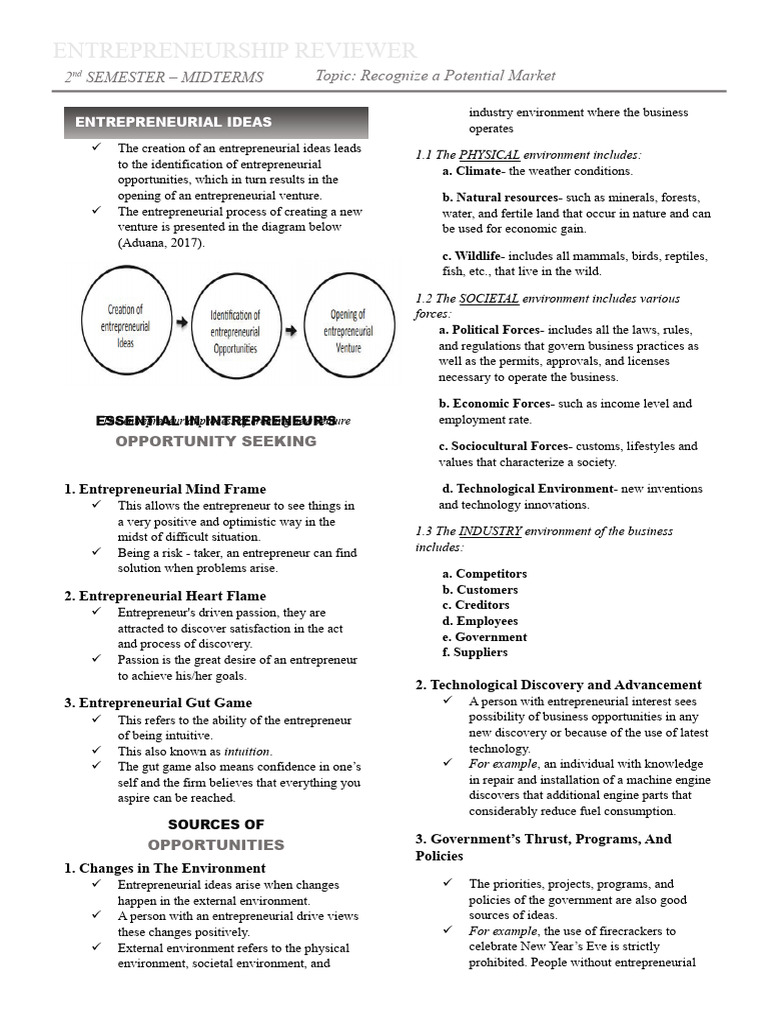 GRADE 12 STEM - ENTREP Reviewer 2 | PDF | Entrepreneurship | Competition