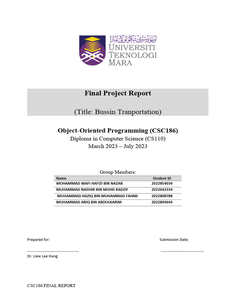 Final Project Report CSC186 | PDF | Inheritance (Object Oriented Programming) | Customer Experience