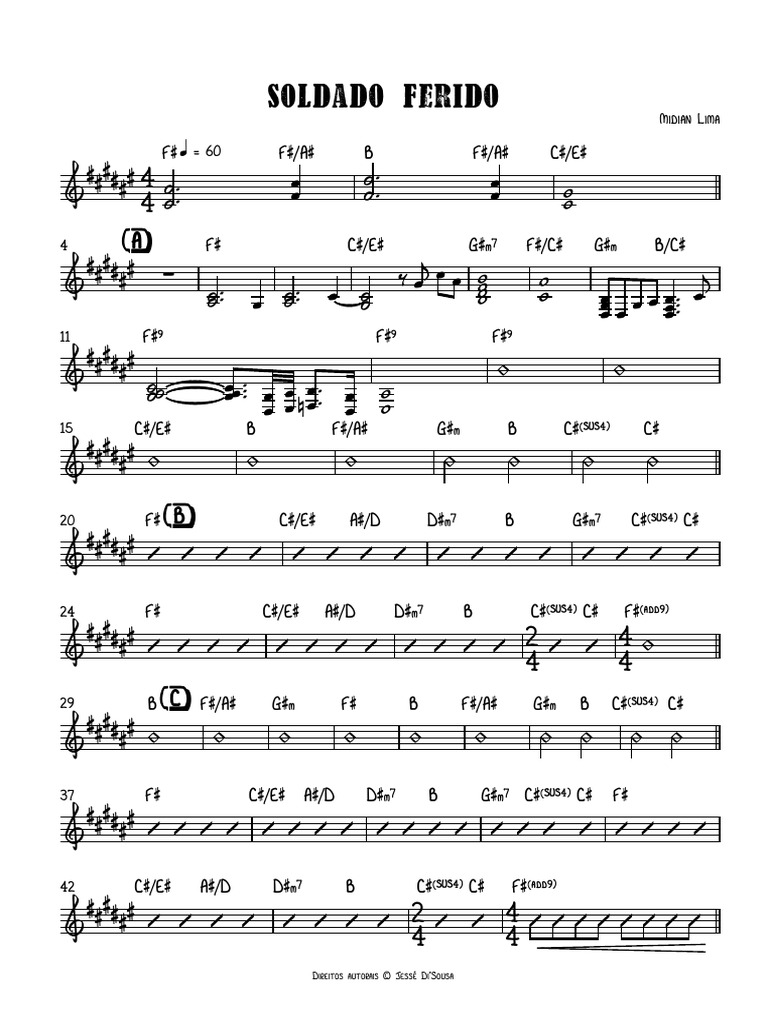 Soldado Ferido - Partitura Completa | PDF
