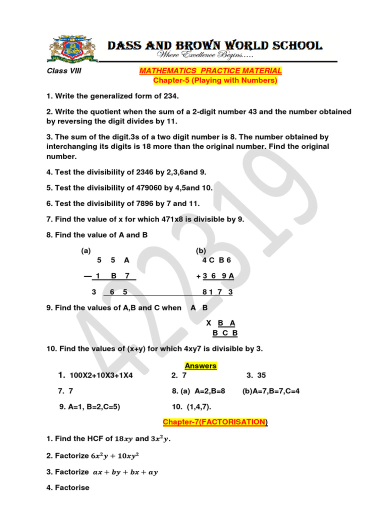 Class 8 Math Practice Guide | PDF | Rectangle | Geometric Shapes