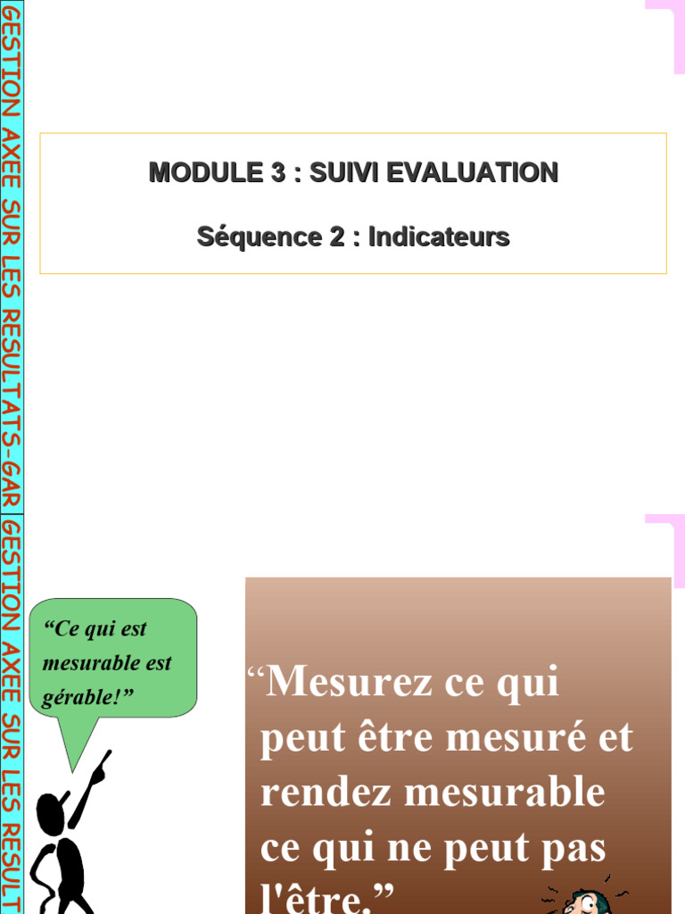 Module 3 - Séquence 2 - Indicateurs | PDF