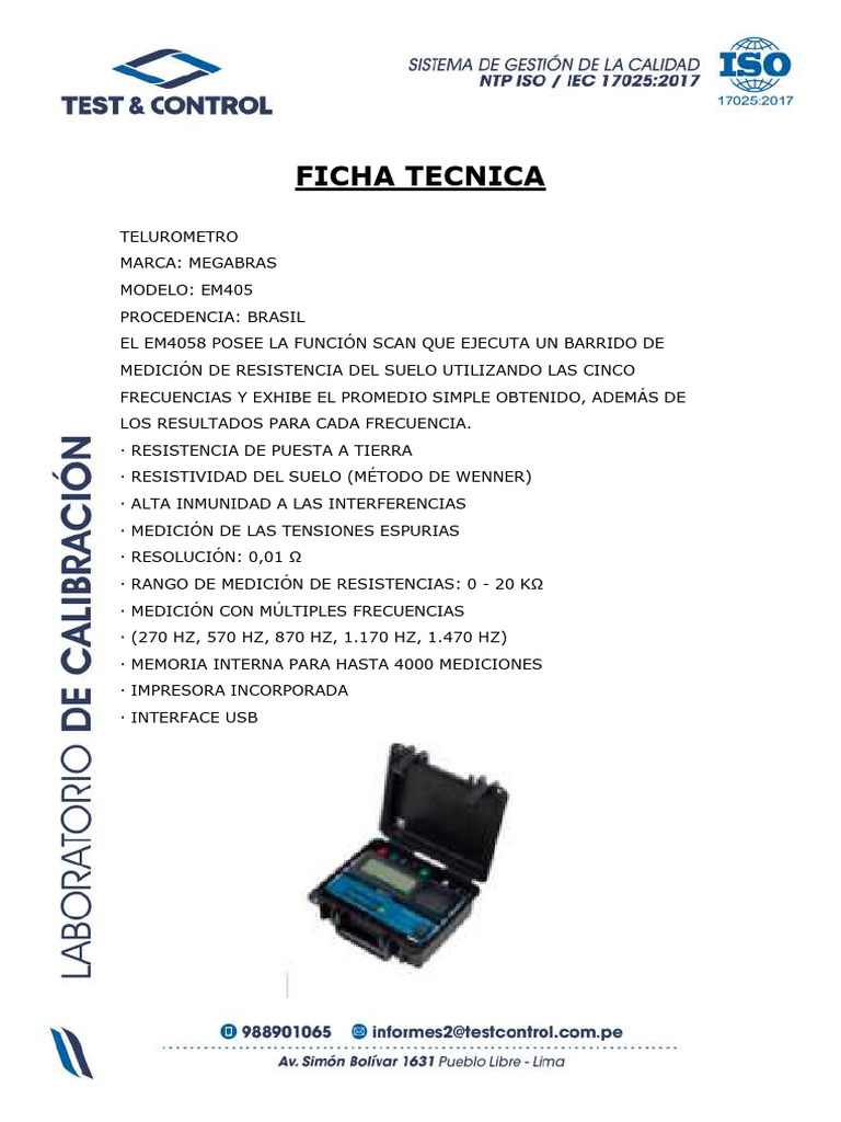 TELUROMETRO MEGABRAS EM4058 | PDF