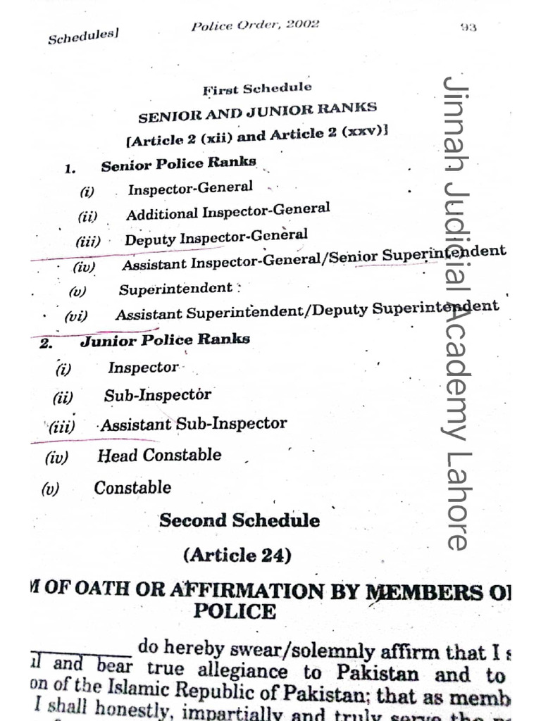 Police Hierarchy | PDF