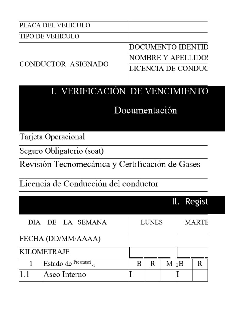 Verificación de Vehículos GMT FT35 | PDF | Vehículos | Vehículo de motor