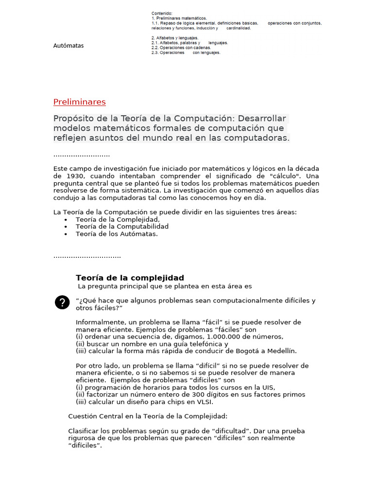 Fundamentos Automas Clase 1 | PDF | Teoría de la computación | Cadena (informática)