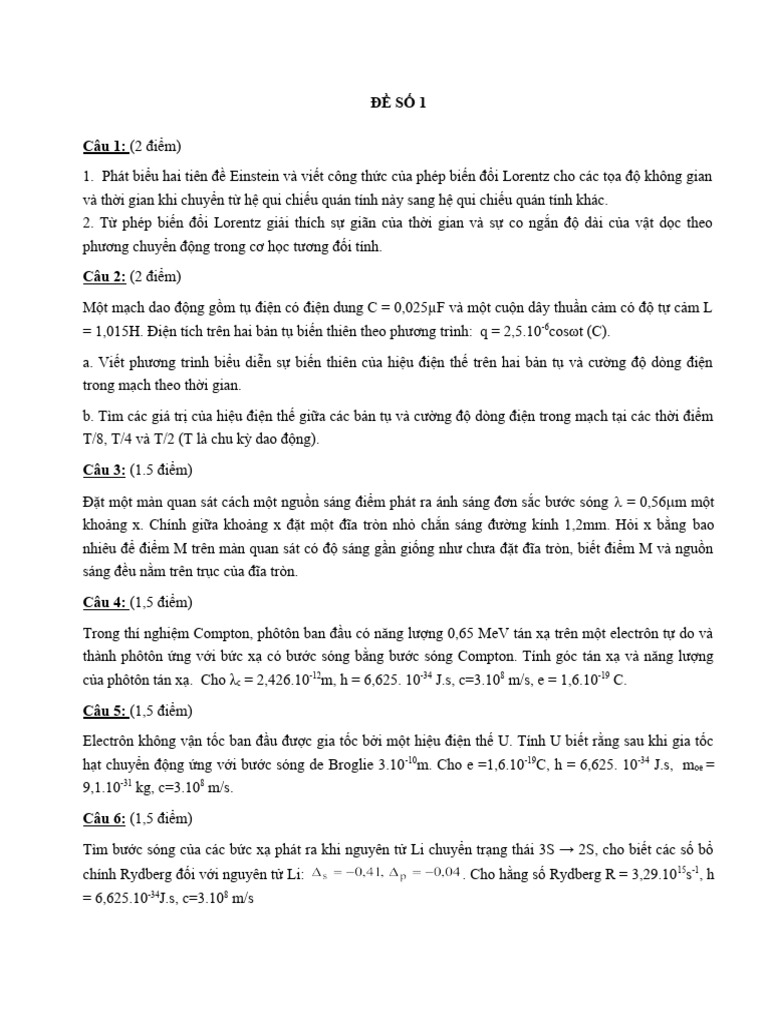 Kiem Tra Vat Ly 2 | PDF