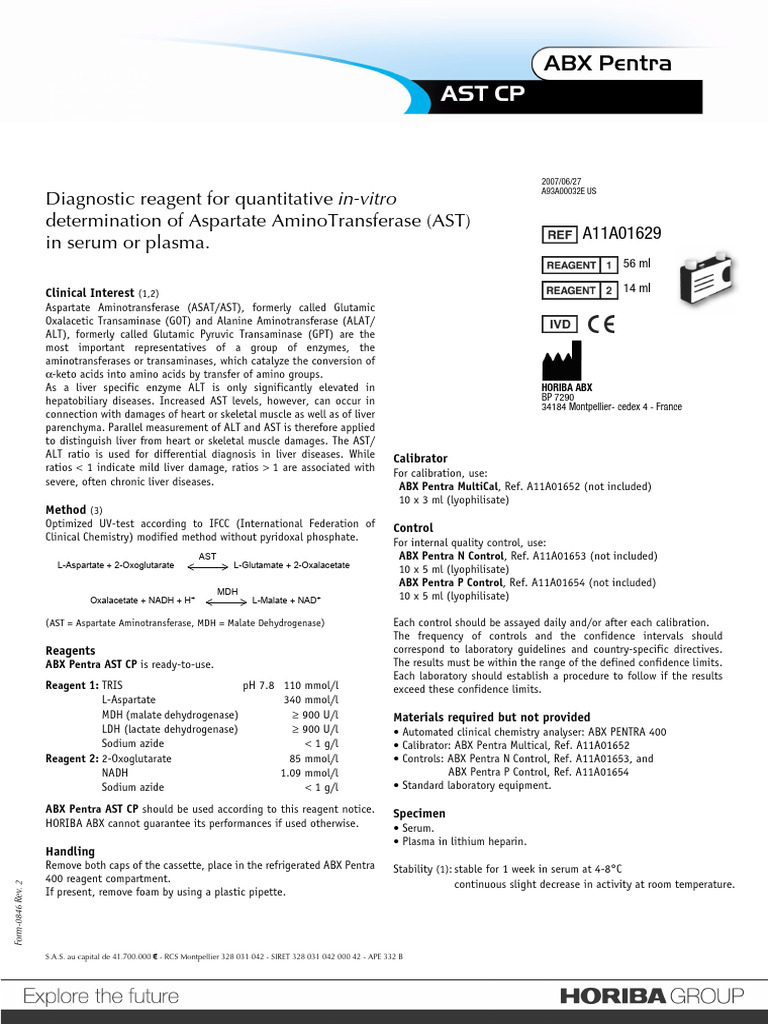 A93a00032eus Ast CP | PDF | Transaminase | Alanine Transaminase