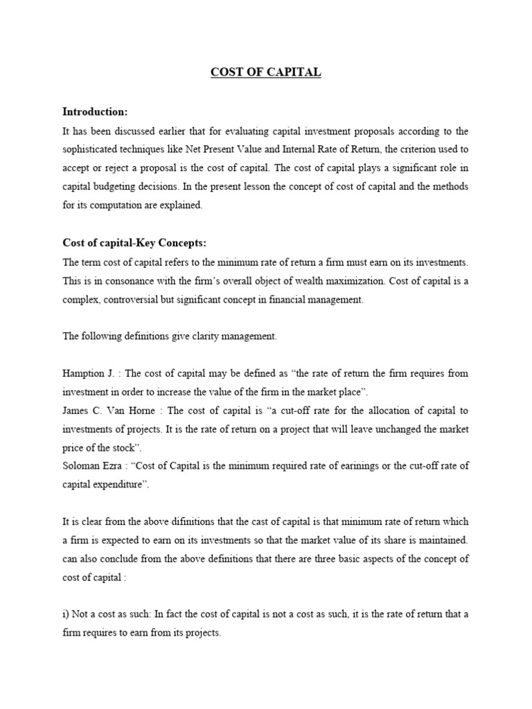 05- Unit-V | PDF | Cost Of Capital | Dividend