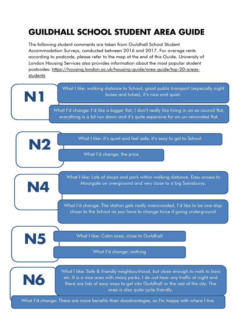 Guildhall Student Area Guide 2019 - 20 | PDF | London | Transport