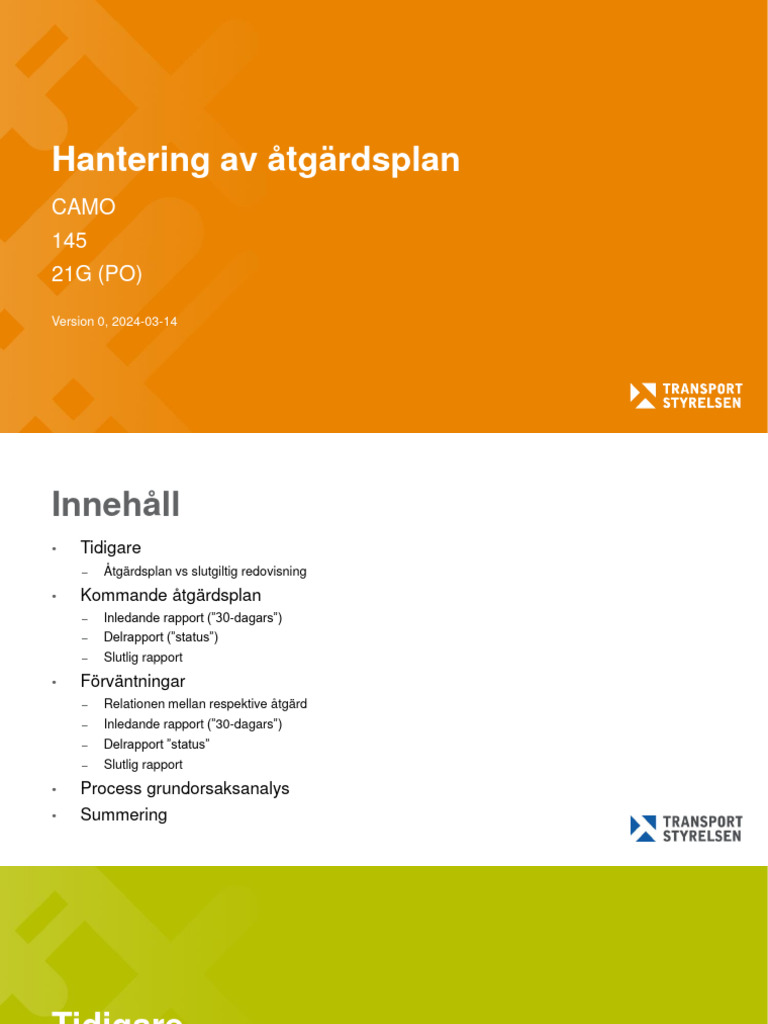 Hantering Av Atgardsplan Camo 145 Po v0 20240314 | PDF