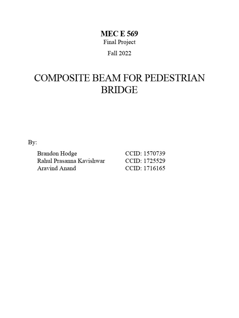 Project | PDF | Beam (Structure) | Composite Material