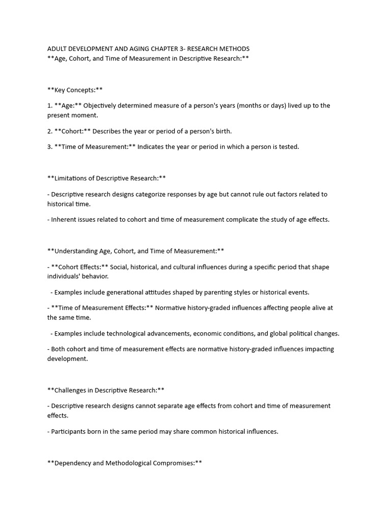 Limitations of Aging Research Designs | PDF | Structural Equation ...