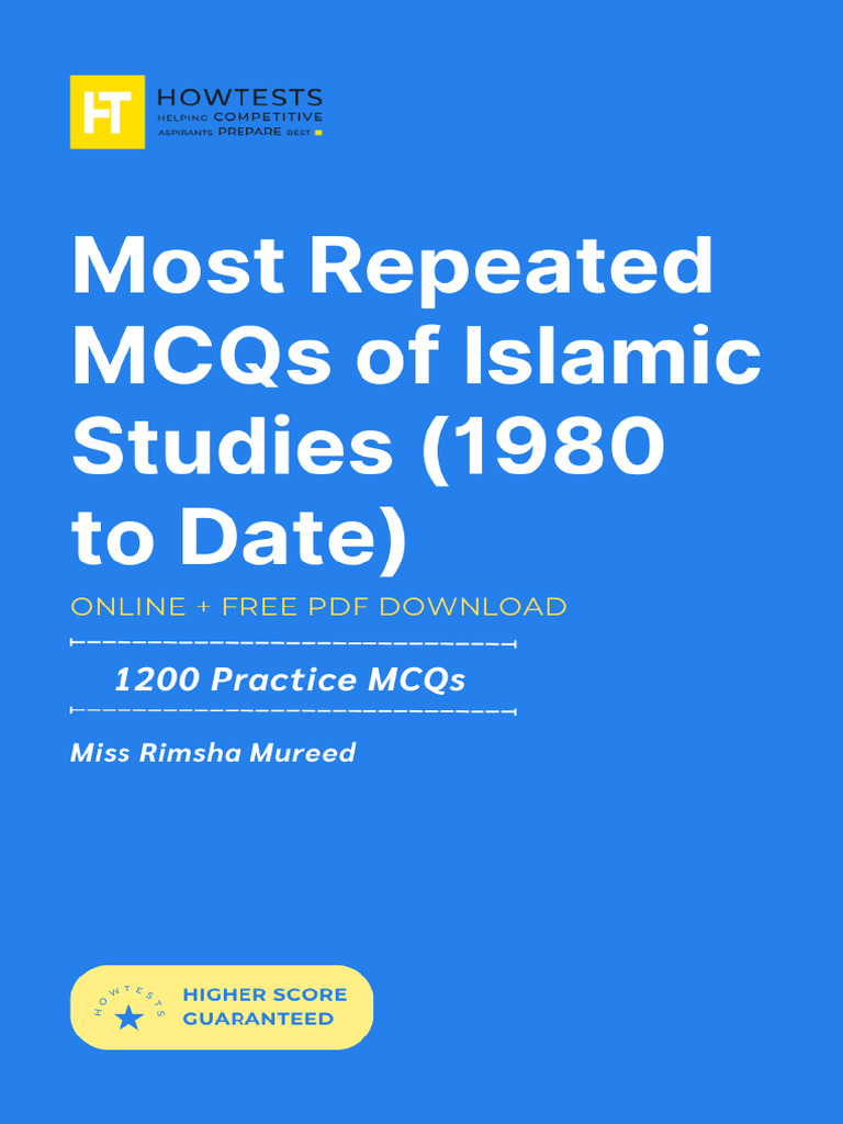 Most Repeated MCQs of Islamic Studies (1980 To Date) - Answer - 5 | PDF ...