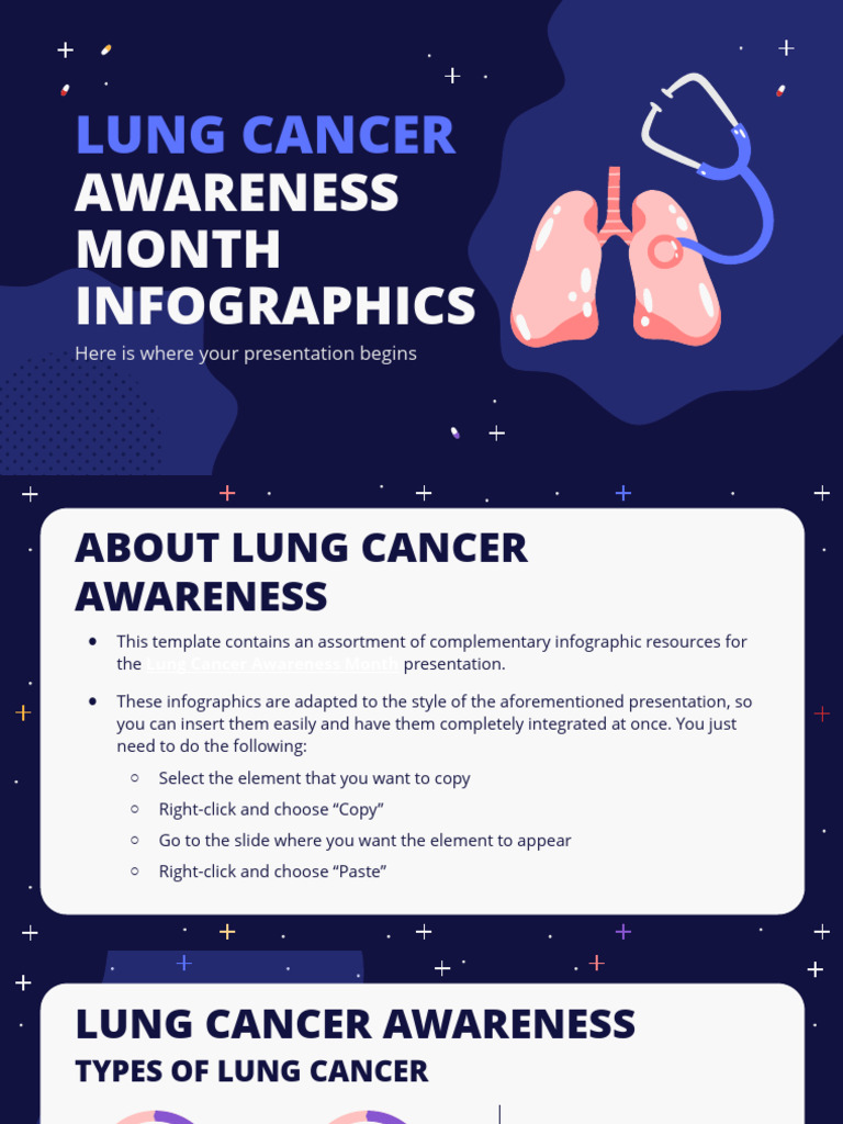 Lung Cancer Awareness Month Infographics by Slidesgo | PDF | Lung ...