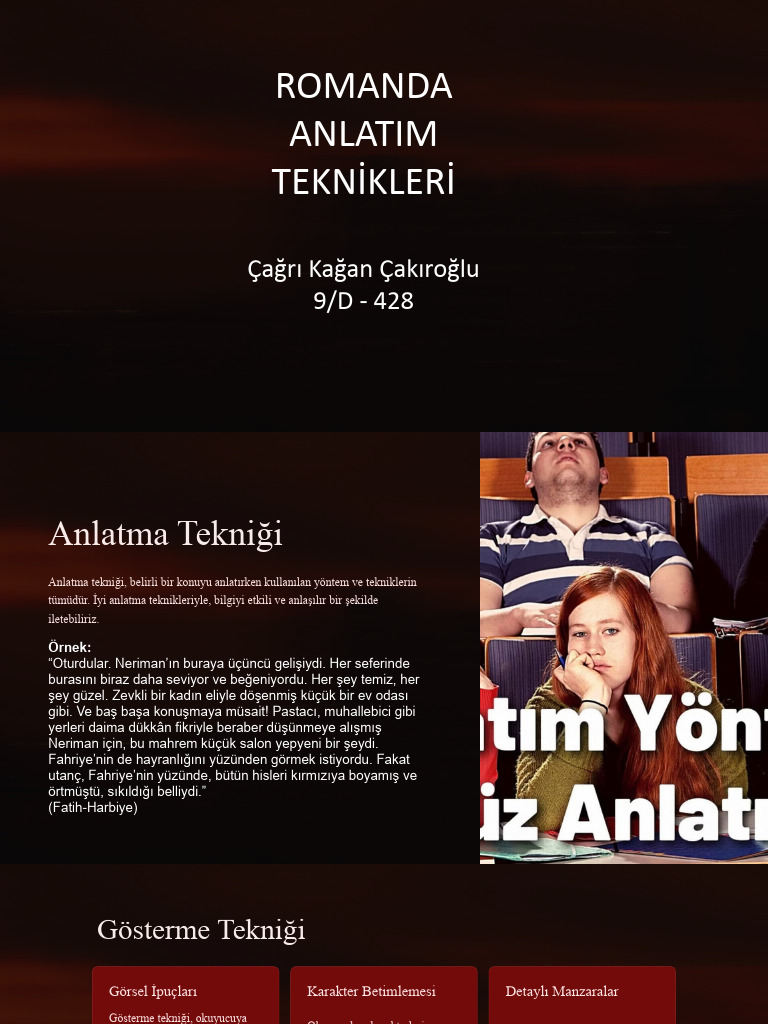 Romanda Anlatım Teknikleri | PDF