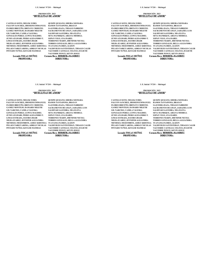 Promoción 2023 Huellitas de Amor | PDF