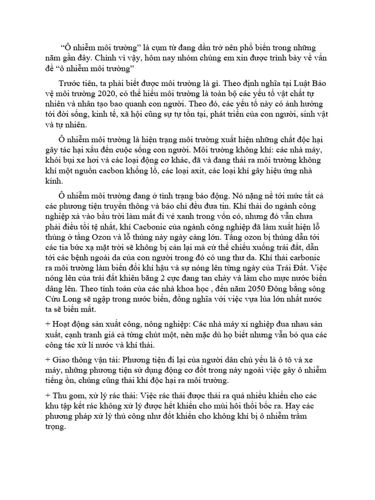 ô Nhiễm Mtrg | PDF