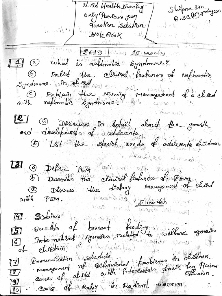 Child Health Notes Sen | PDF