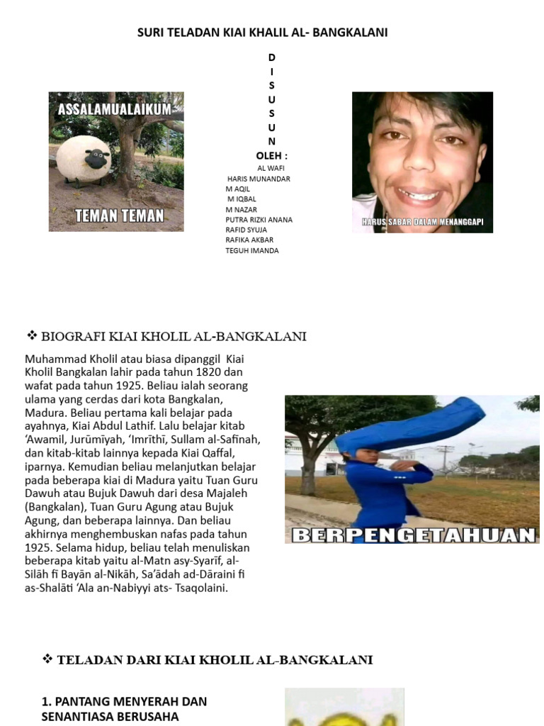 Suri Teladan Kiai Khalil Al - Bangkalani The Wafi Polem-1 | PDF