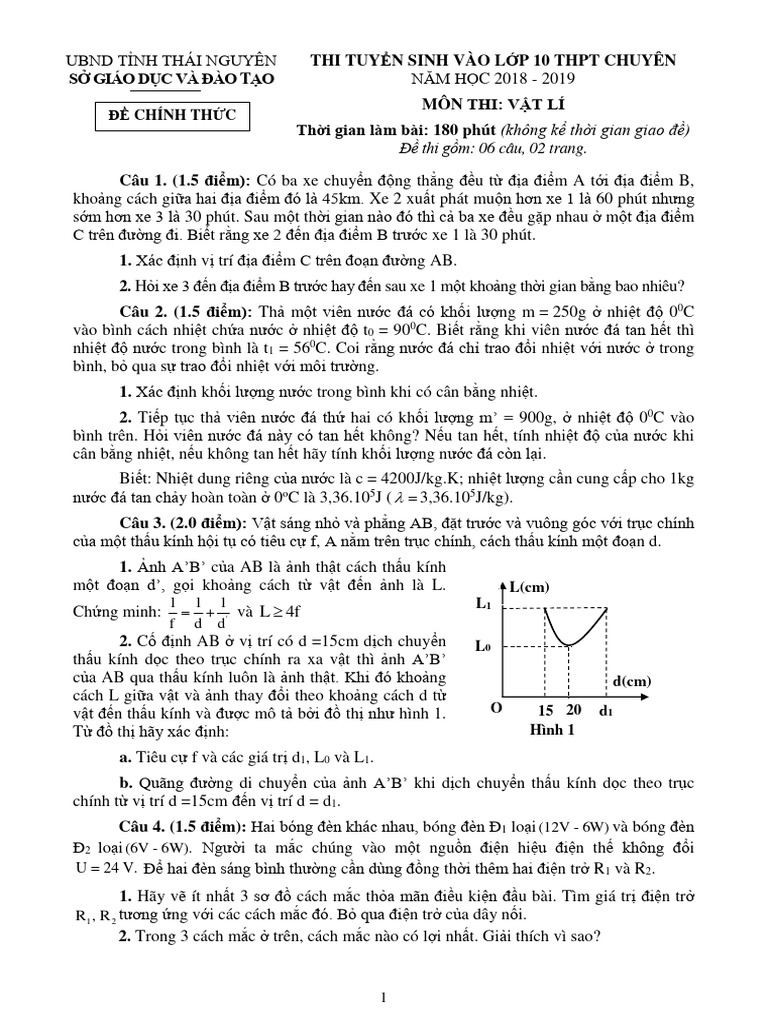 Đề Chính Thức + Hdc 18 - 19 | PDF