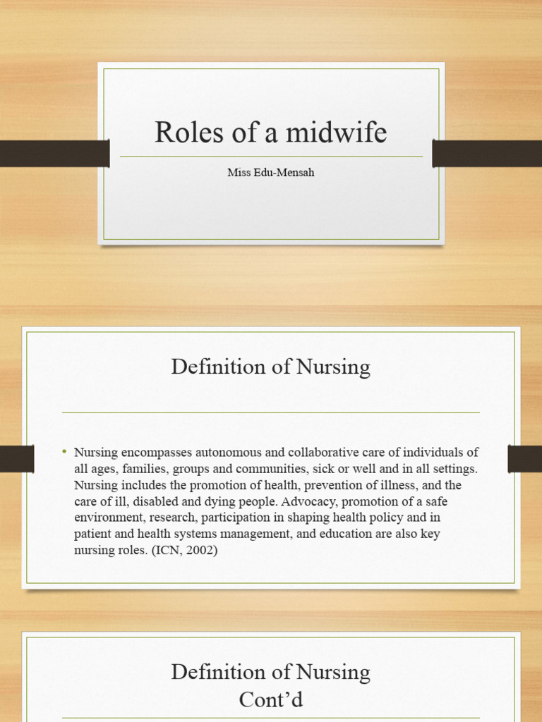 Roles of A Midwife | PDF | Midwife | Childbirth