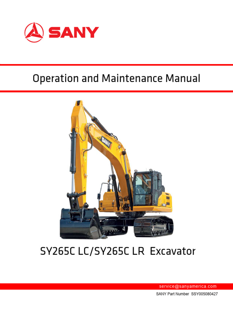 SY265C - Operations Manual | PDF | Technology & Engineering