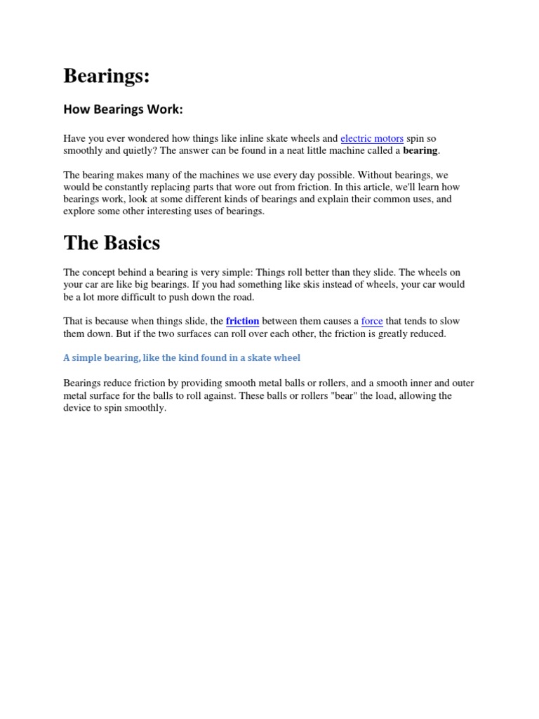 How Bearings Work: Understanding the Types and Uses of Bearings Through ...
