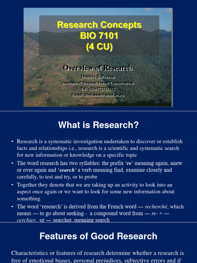 1 Overview of Research | PDF | Methodology | Hypothesis