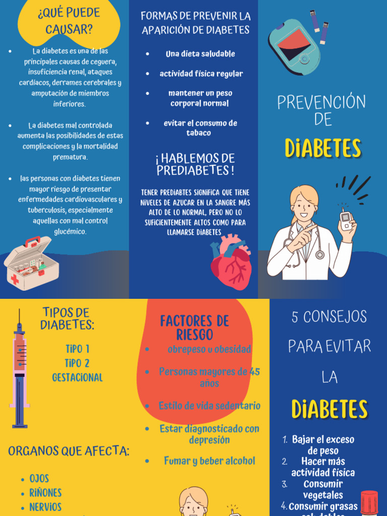 Prevención de Diabetes Triptico | PDF | Relaciones personales, crianza ...