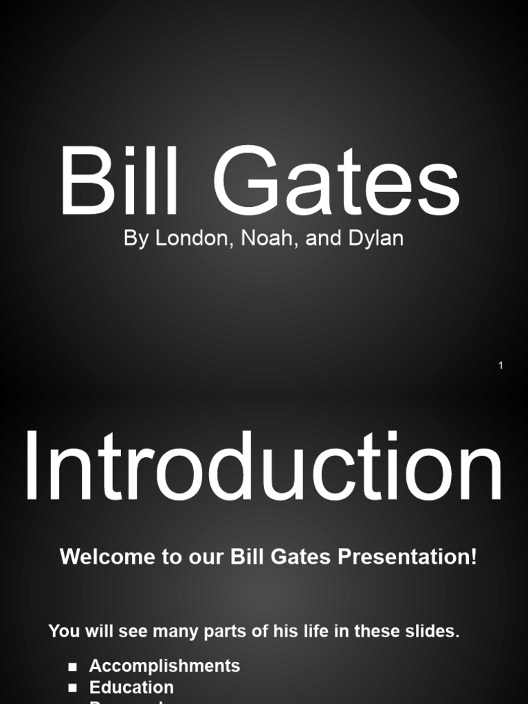 Bill Gates: Life, Achievements, and Philanthropy | PDF | Computing ...