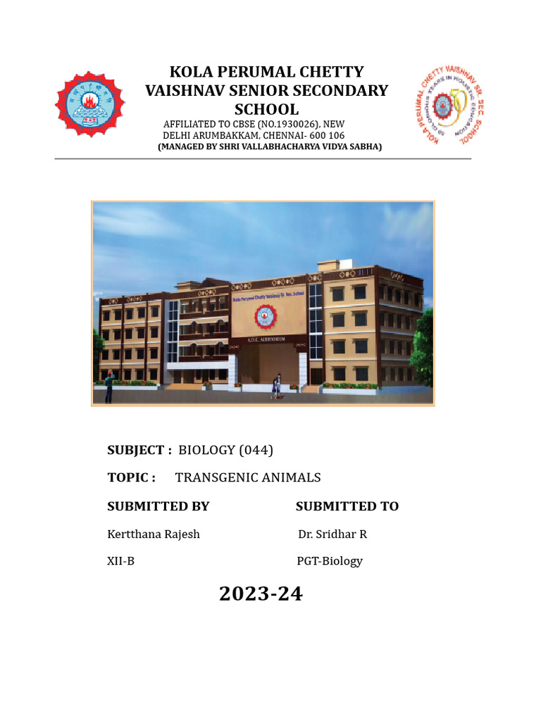 Bio Proj | PDF | Transgene | Genetically Modified Organism