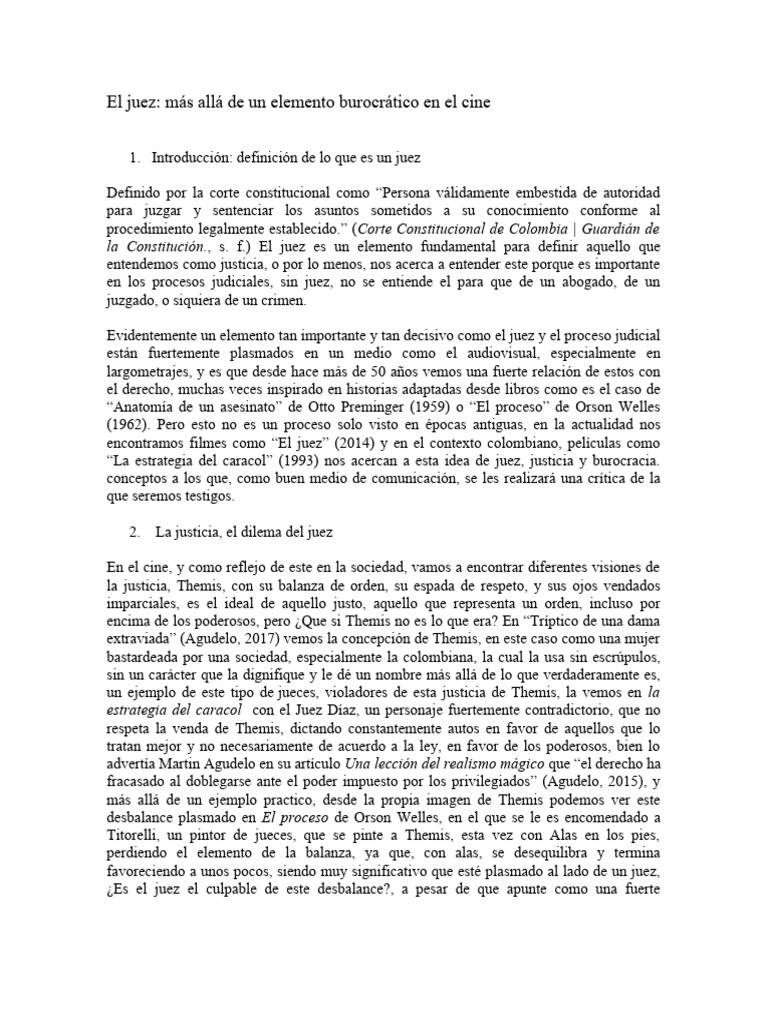 El juez en el cine: justicia y burocracia | PDF | Juez | Justicia
