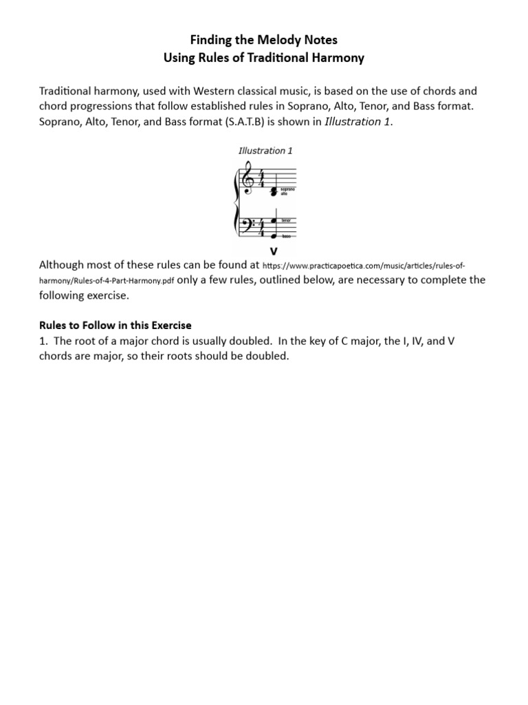 Rules of Traditional Harmony Explained | PDF | Harmony | Chord (Music)